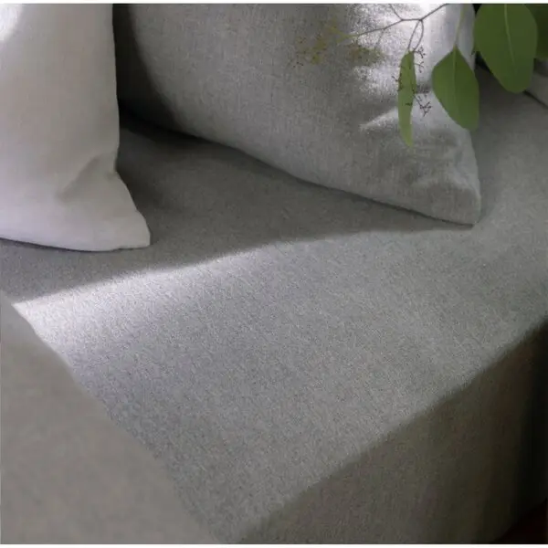 CHRISTY Flannel Marl Solid Sheet Set, King - Silver