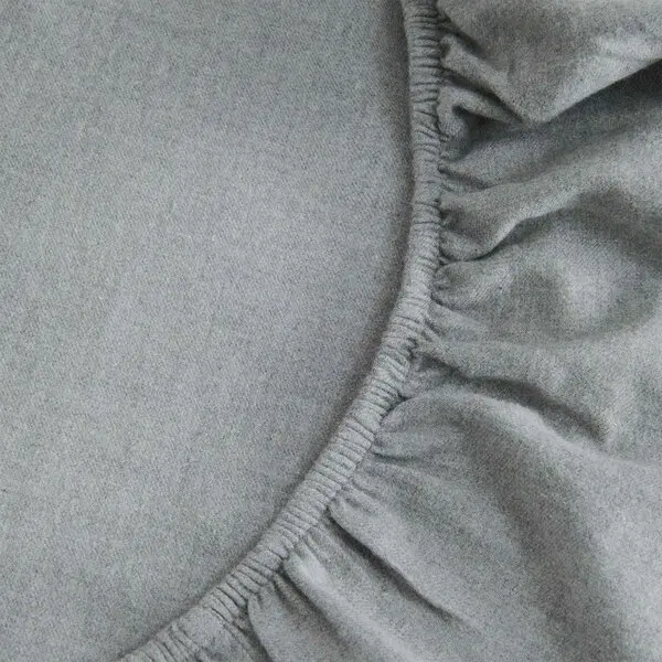CHRISTY Flannel Marl Solid Sheet Set, King - Silver