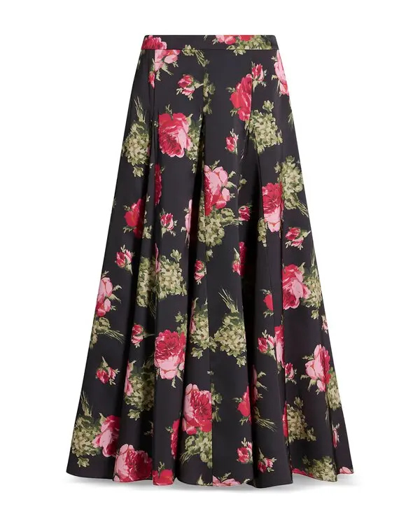 Cinq À Sept Hilda Baroque Roses Skirt - Obsidian Multi