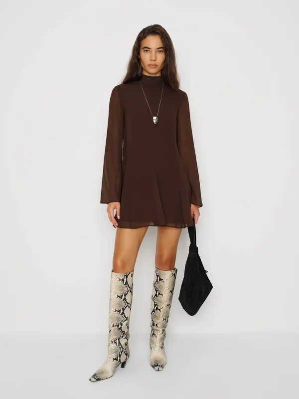REFORMATION Torin Dress - Espresso