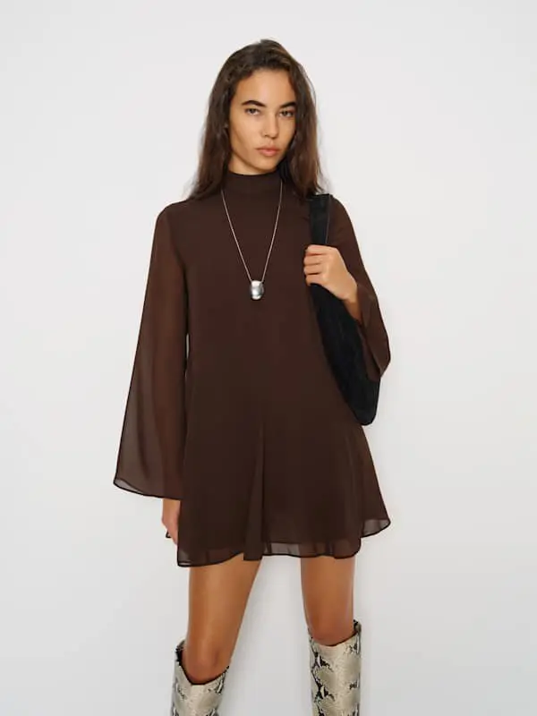 REFORMATION Torin Dress - Espresso