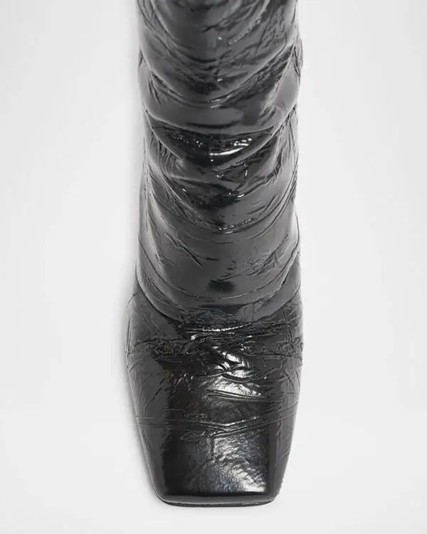 Givenchy Tape Shiny Leather Ankle Boots