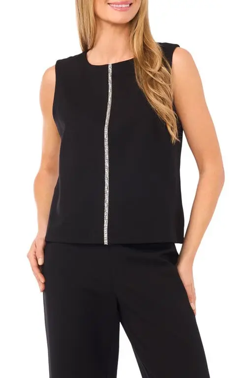 Halogen Rhinestone Accent Sleeveless Top