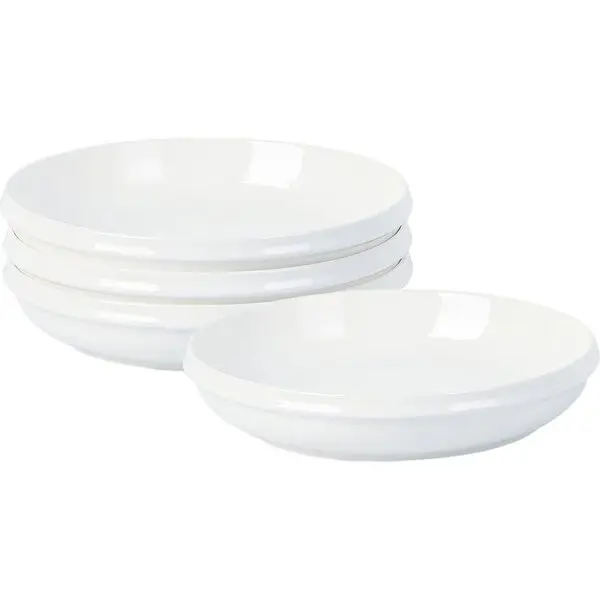 STONE + LAIN Verso Porcelain 4-piece Salad Plate Set - White