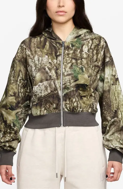 JORDAN Realtree® Camo Crop Brooklyn Fleece Hoodie - Sail/sail