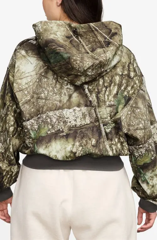 JORDAN Realtree® Camo Crop Brooklyn Fleece Hoodie - Sail/sail