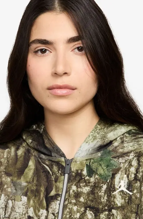JORDAN Realtree® Camo Crop Brooklyn Fleece Hoodie - Sail/sail