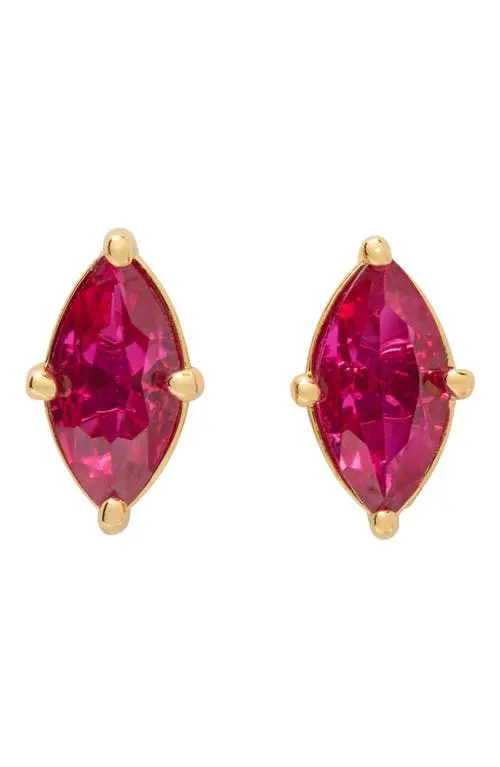 Kate Spade New York Marquise Cut Solitaire Stud Earrings - Ruby/gold