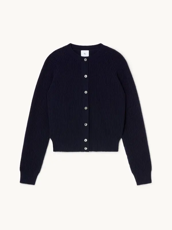 Goop Gwyn Isla Cardigan - Dark Navy