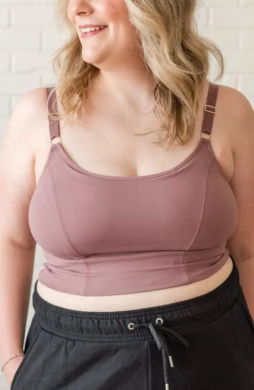 DAVIN & ADLEY Busty Pumping And Nursing Crop Cami - Mauve