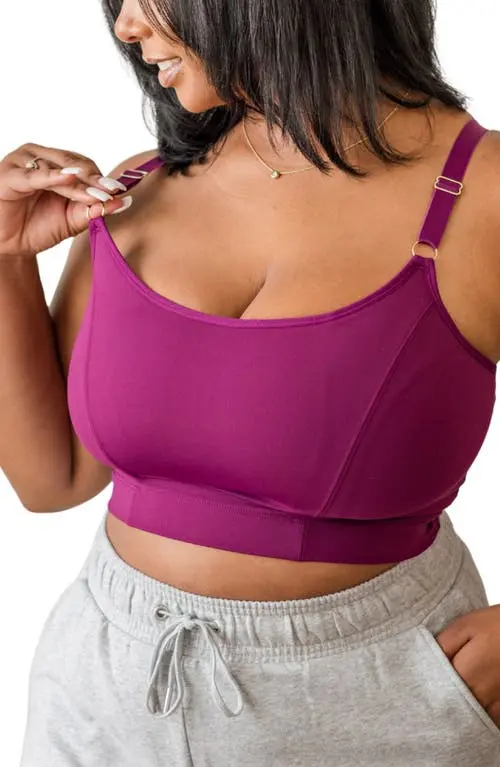 DAVIN & ADLEY Busty Pumping And Nursing Crop Cami - Plum