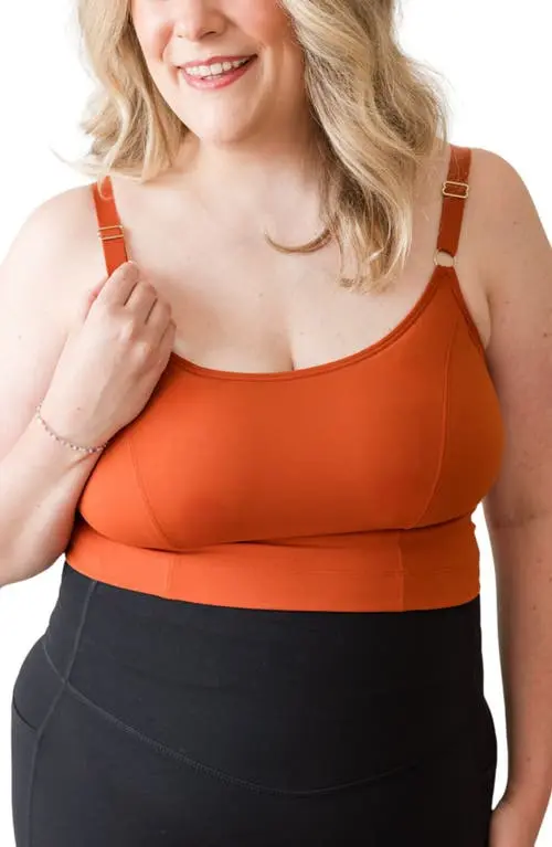 DAVIN & ADLEY Busty Pumping And Nursing Crop Cami - Rust