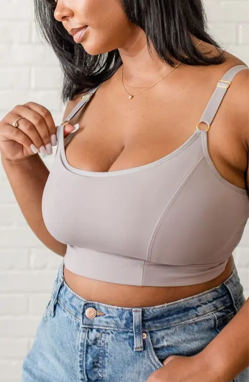 DAVIN & ADLEY Busty Pumping And Nursing Crop Cami - Stone