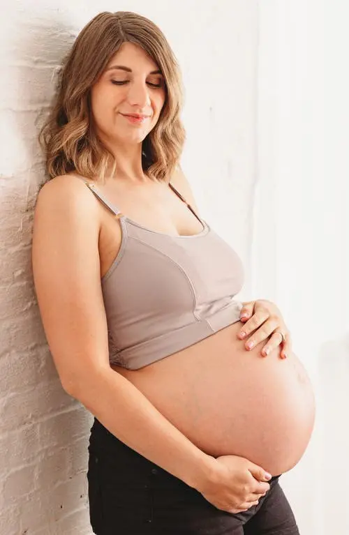 DAVIN & ADLEY Busty Pumping And Nursing Crop Cami - Stone