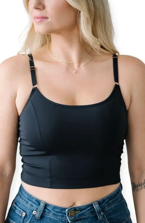 DAVIN & ADLEY Amelia Pumping And Nursing Crop Cami - Black