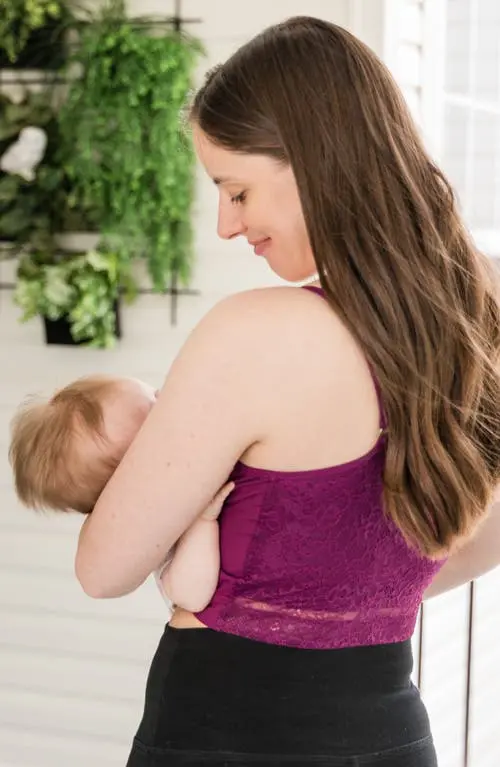DAVIN & ADLEY Amelia Pumping And Nursing Crop Cami - Plum