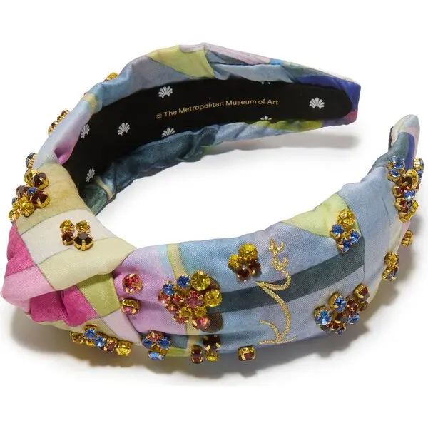 Lele Sadoughi The Met X Lele Knotted Klee Embellished Headband - Black Columns 999
