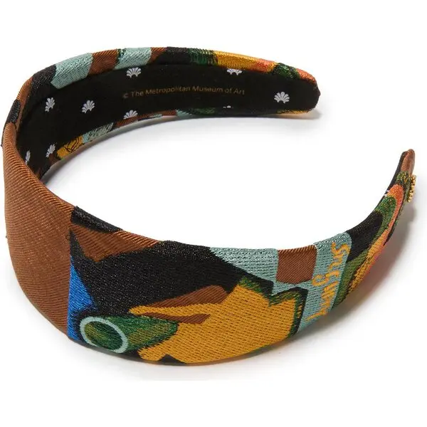 Lele Sadoughi The Met Brigitte Juan Gris Embroidered Headband - Still Life Guitar 999
