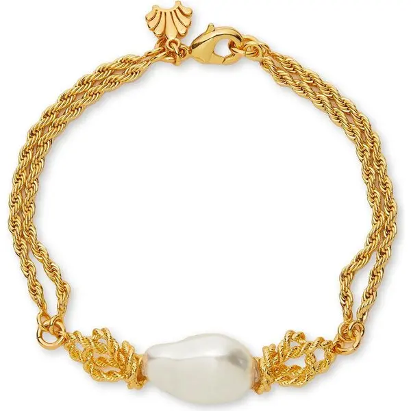 Lele Sadoughi Chateau Rope Bracelet - Pearl 100