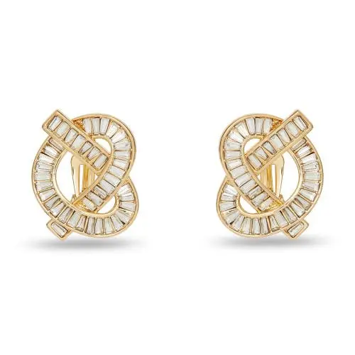Lele Sadoughi Crystal Pretzel Clip-on Earrings - Gold 720