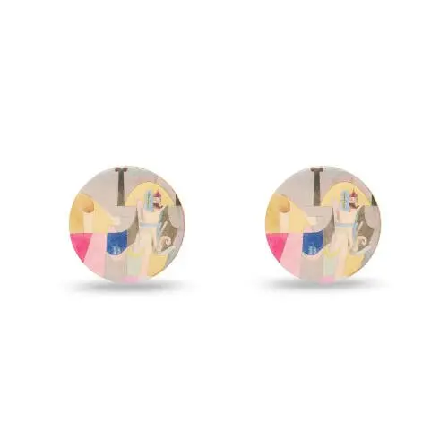 Lele Sadoughi The Met X Lele Klee Columns Button Earrings - Gold 720