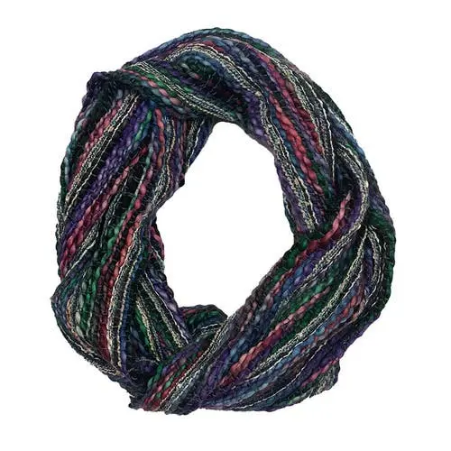 FEELGOODZ Artisan Woven Luna Infinity 100% Recycled Acrylic Multi Colored Winter Scarf - Woodstock