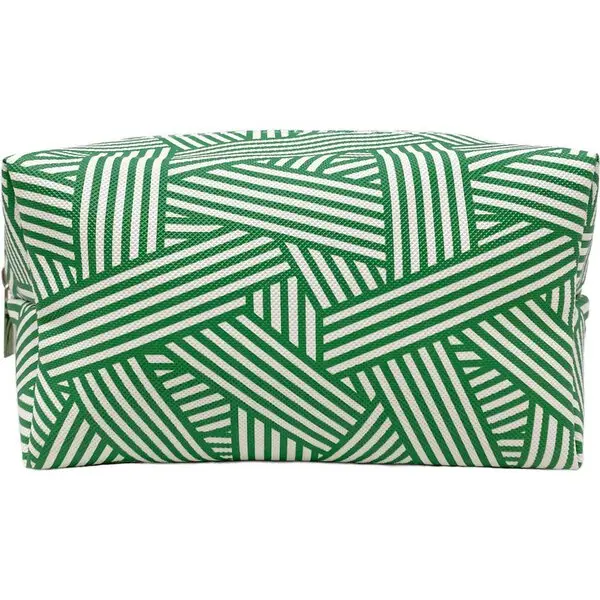 YOUZEY Abstract Stripe Cosmetic Bag - Green