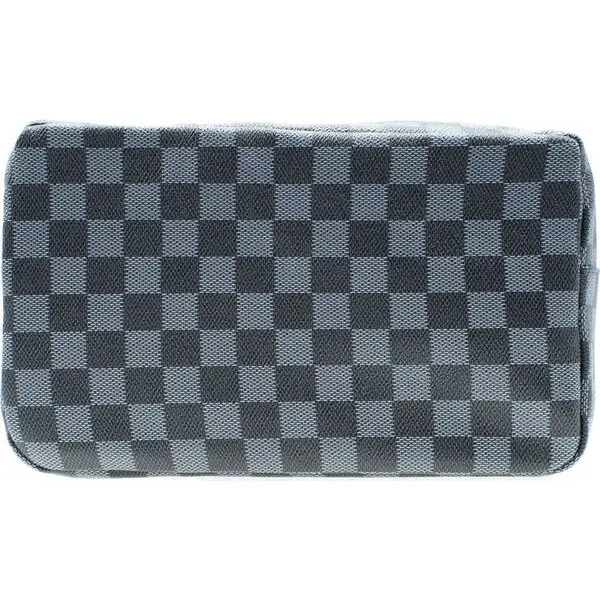 YOUZEY Checkered Toiletry Bag - Black And Grey