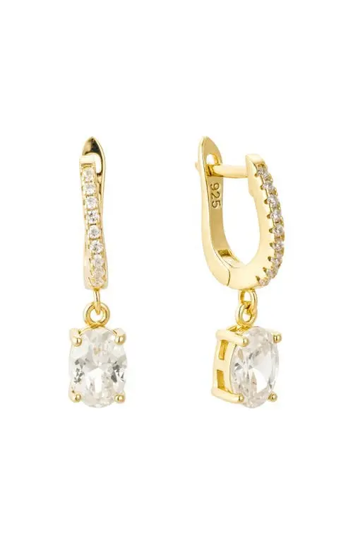 UNTAMED PETALS Duchess Crystal Drop Earrings - Gold