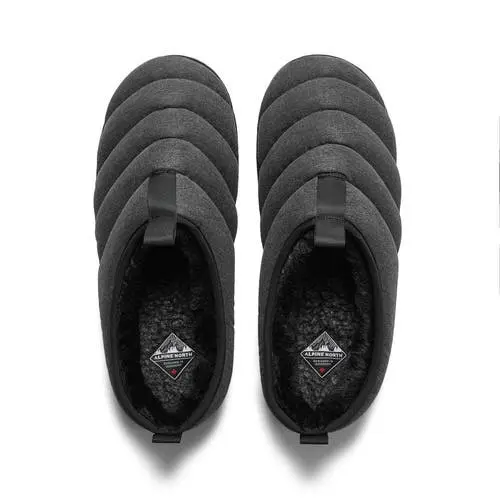 ALPINE NORTH Seaton Insulated Puffer Slippers - Grey