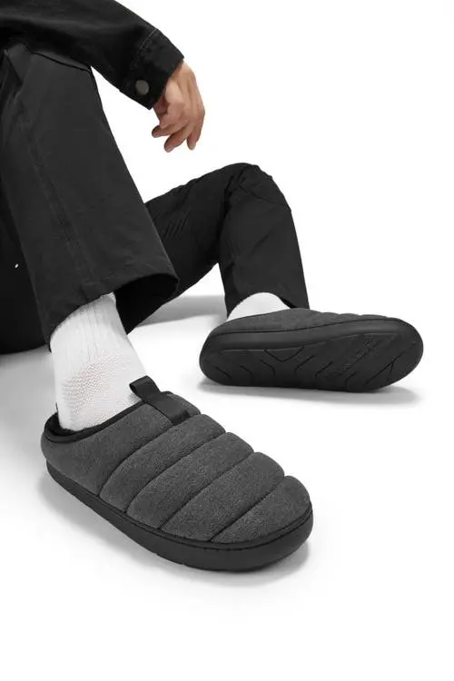 ALPINE NORTH Seaton Insulated Puffer Slippers - Grey