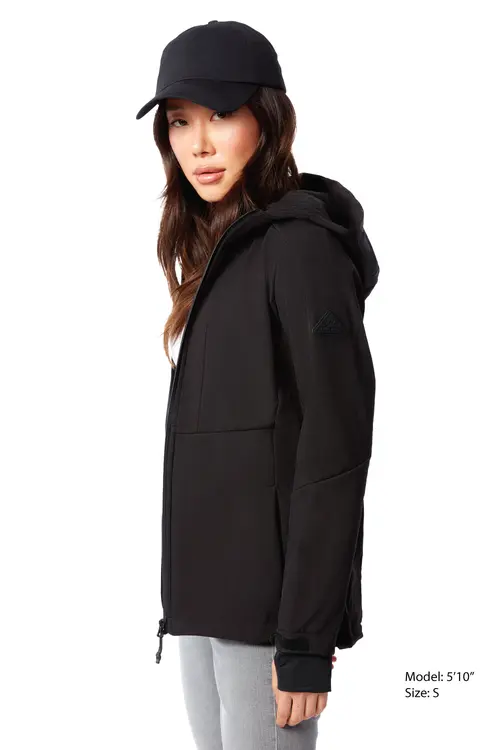 ALPINE NORTH Mackenzie Fleece Lined Softshell Windbreaker - Black
