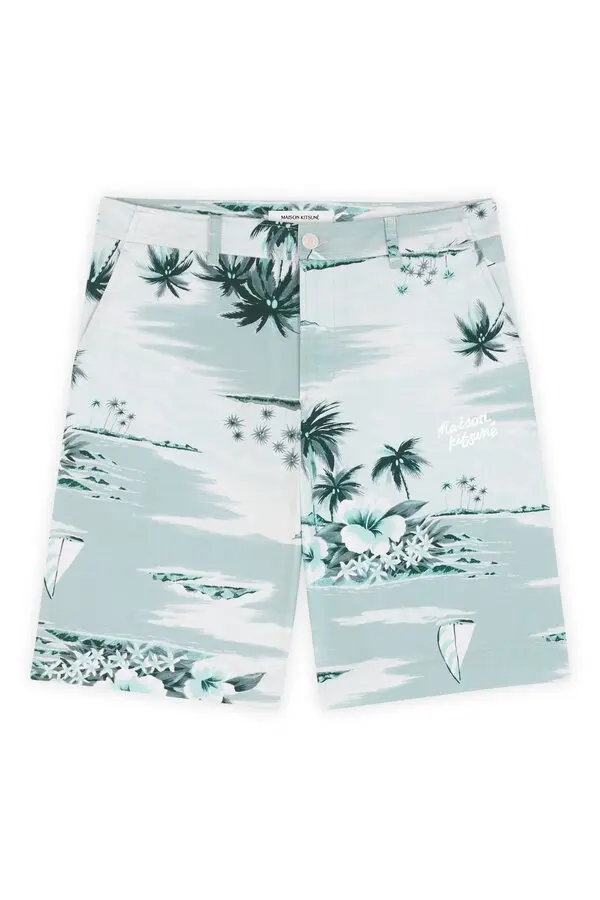 Maison Kitsuné Printed Short - Blue