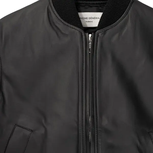 Officine Générale Leather Bomber Jacket