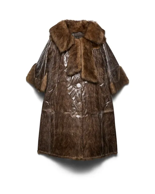 Prada Shearling Coat - Brown