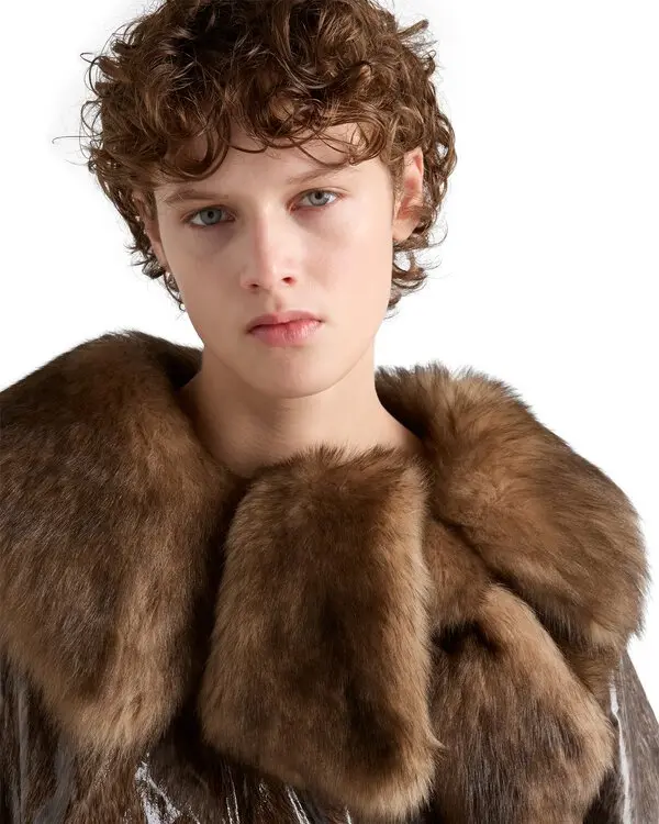 Prada Shearling Coat - Brown