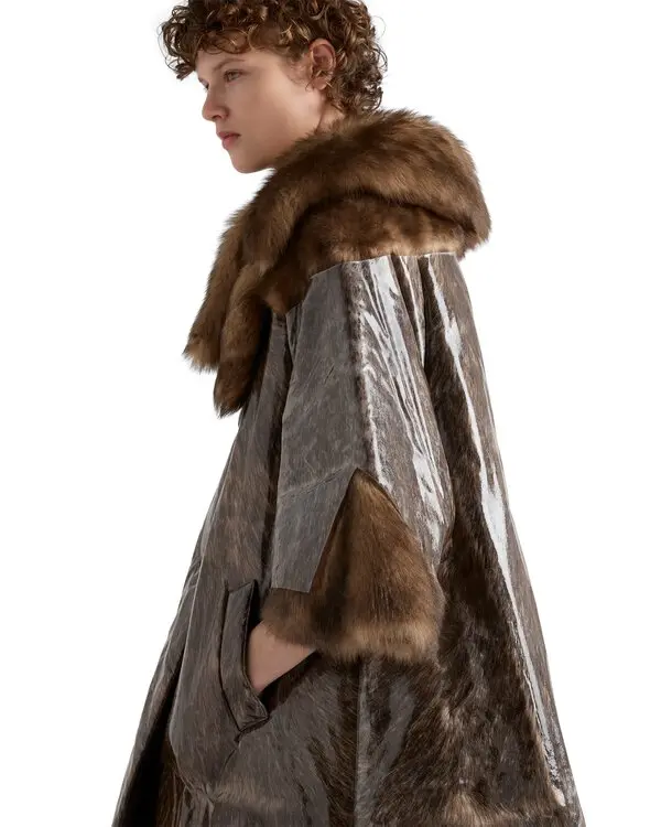 Prada Shearling Coat - Brown