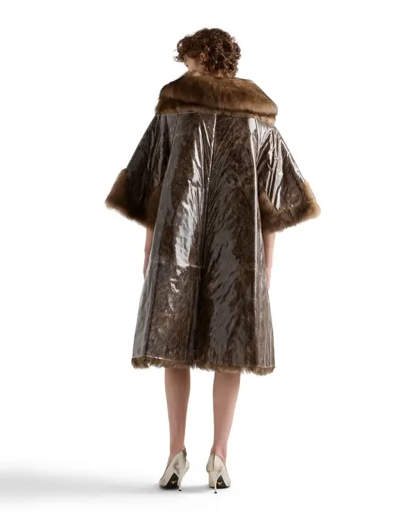 Prada Shearling Coat - Brown