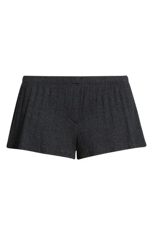 BELLA VENICE Luna Low Rise Rib Cashmere Blend Shorts
