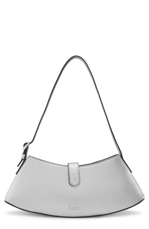 BEHNO Mini Ruth Metallic Leather Shoulder Bag - Silver