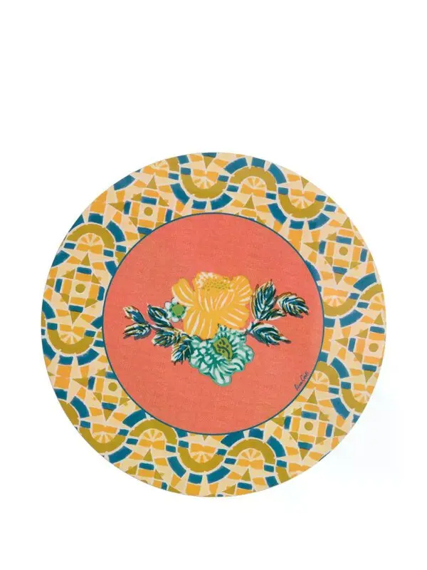 LISA CORTI Floral-print Placemat - Yellow