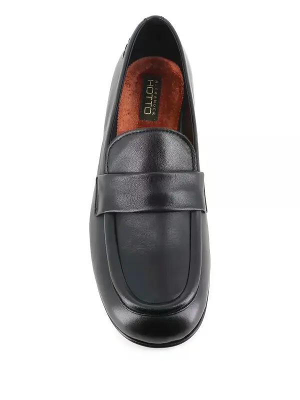 ALEXANDER HOTTO Leather Strap Loafers