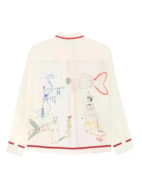 MII Silk Graphic Print Shirt
