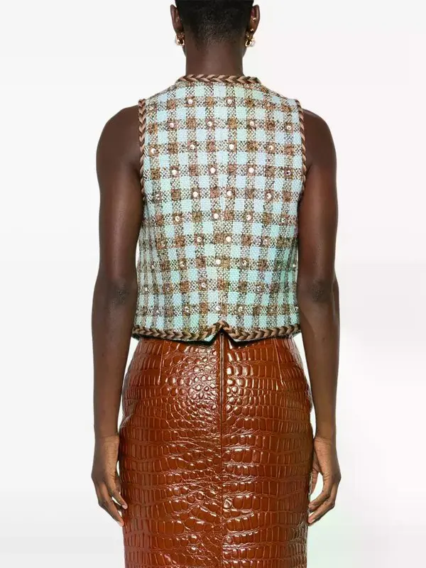 Giuseppe Di Morabito Checked-pattern Embellished Vest