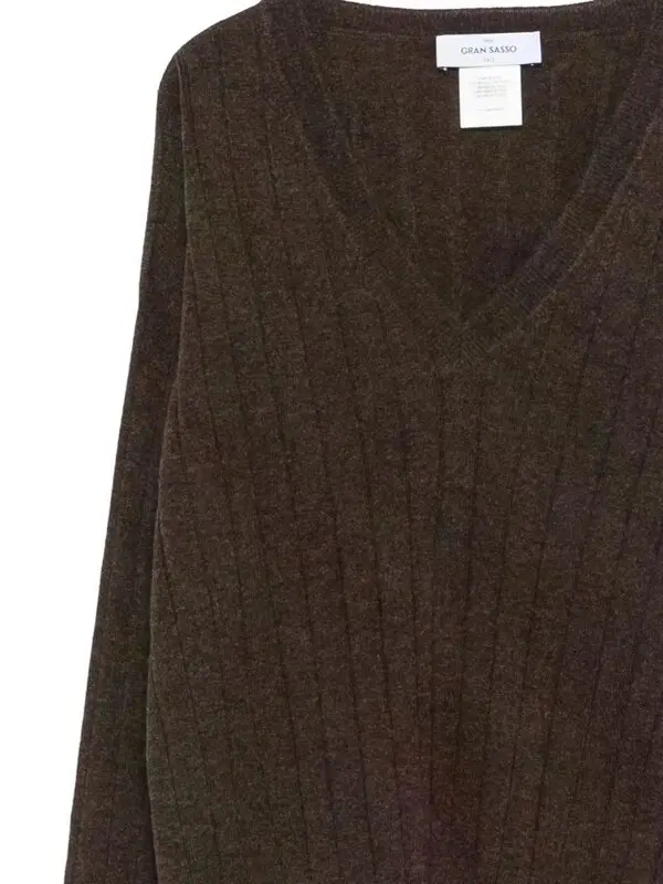 GRAN SASSO V-neck Sweater - Brown