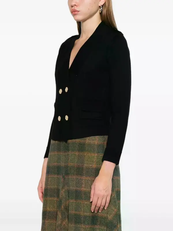 PSOPHIA Double-breasted Cardigan - Black