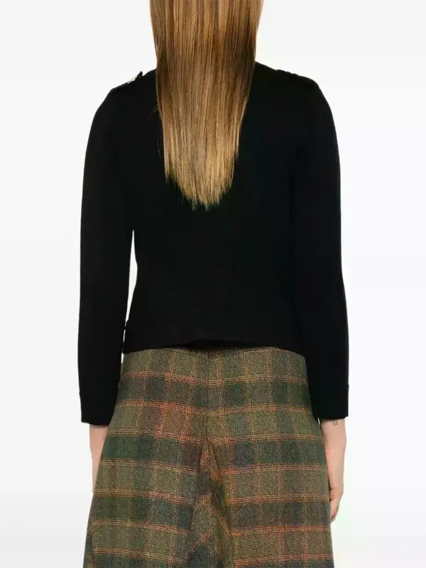 PSOPHIA Double-breasted Cardigan - Black