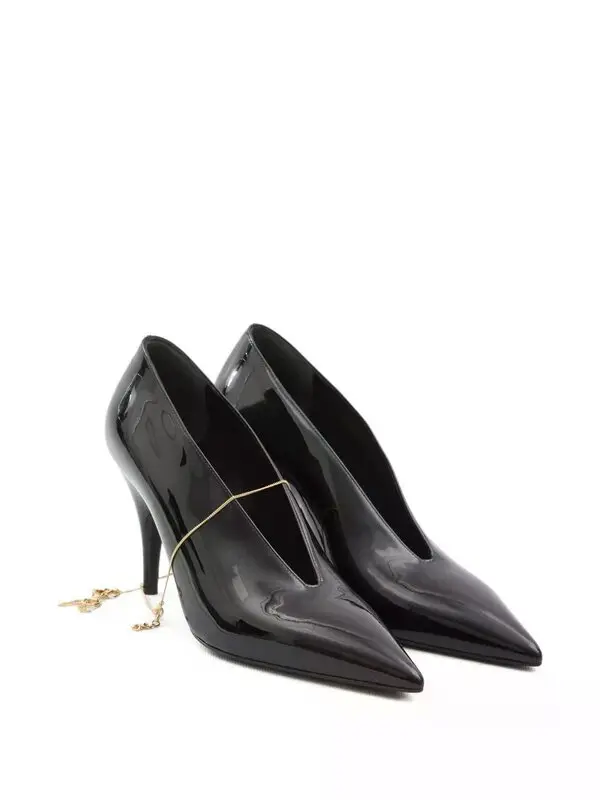 Gucci 85mm Patent Leather Pumps - Black