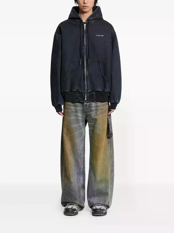 44 LABEL GROUP Padded Zip-up Denim Jacket