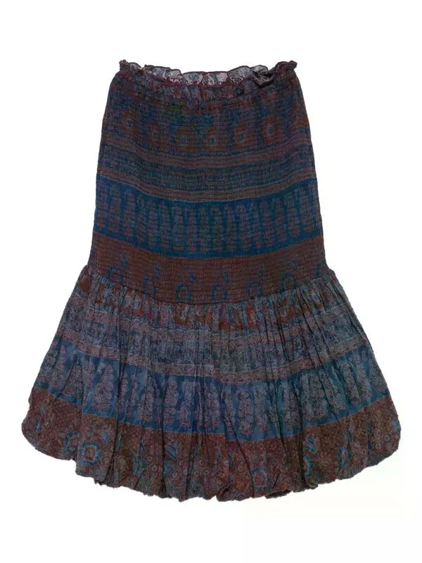 Antik Batik Tiered Midi Skirt